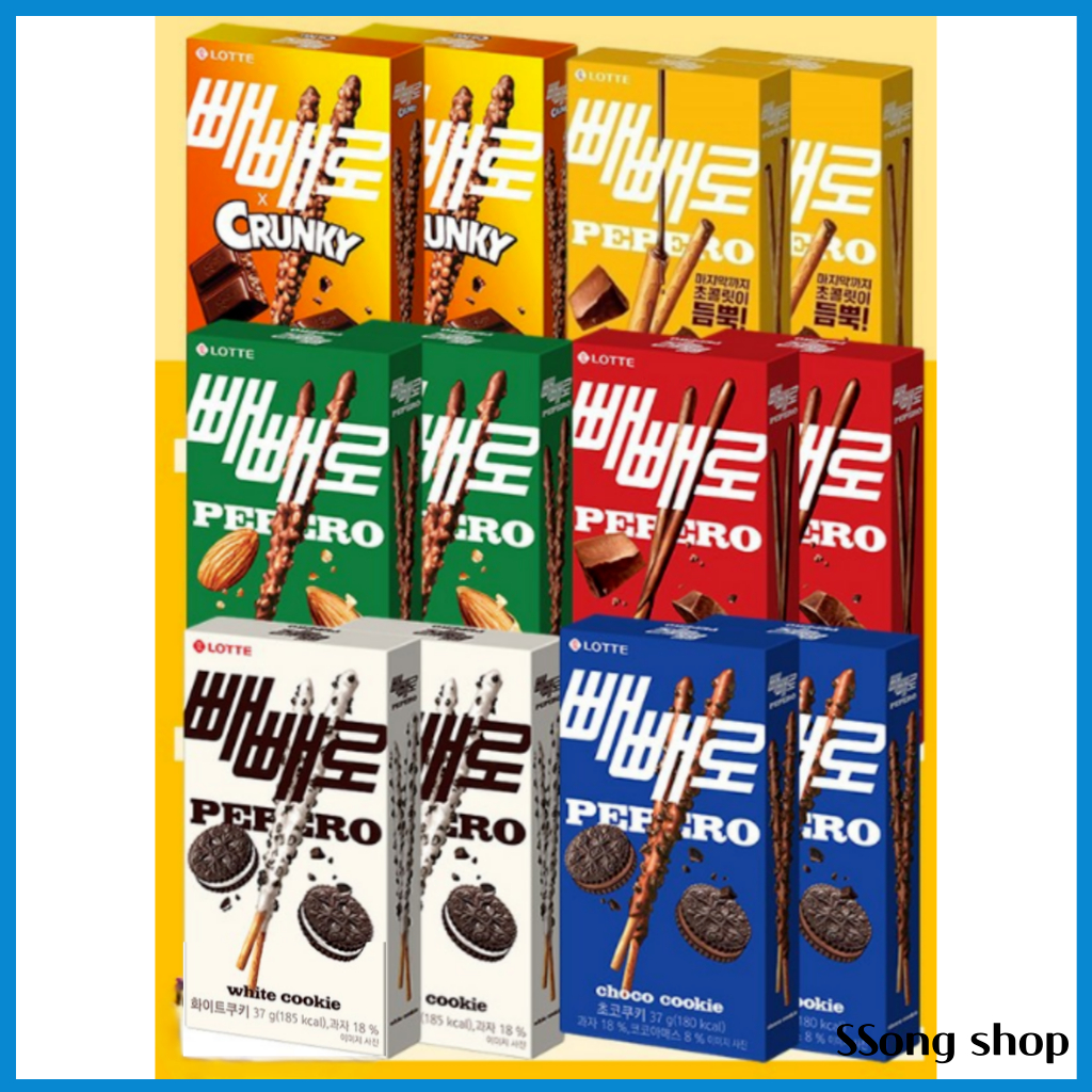 LOTTE Pepero Korean Snack Stick – 6 Flavors | Shopee Malaysia