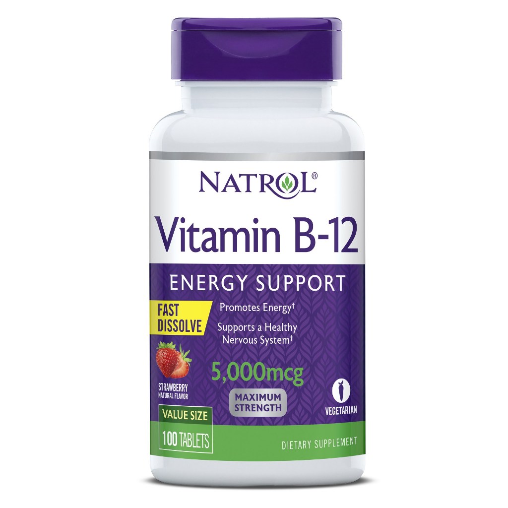 [NATROL] Vitamin B-12 Fast Dissolve Strawberry (100 Tablets) – Made in ...