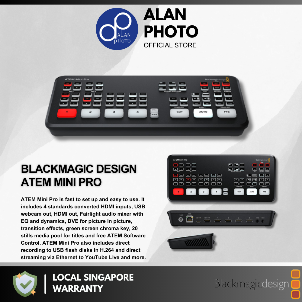 Blackmagic Design ATEM Mini Pro HDMI Live Stream Switcher ...