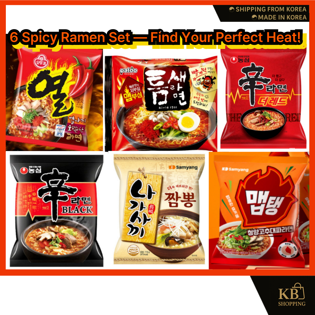 Ottogi / Nongshim / Samyang - Korean Spicy Ramen 5 Types - Yeul ...