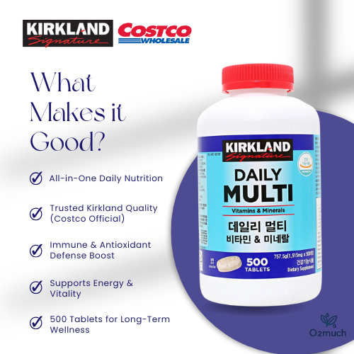 [Exp date : 2028.04.30] Kirkland Signature Daily Multi Vitamin & Mineral 1,515mg x 500 Tablets ...