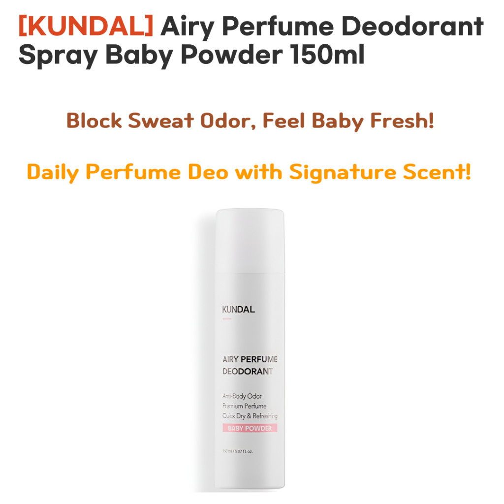 [Kundal] Airy Perfume Deodorant Spray Baby Powder 150ml | Baby Powder ...