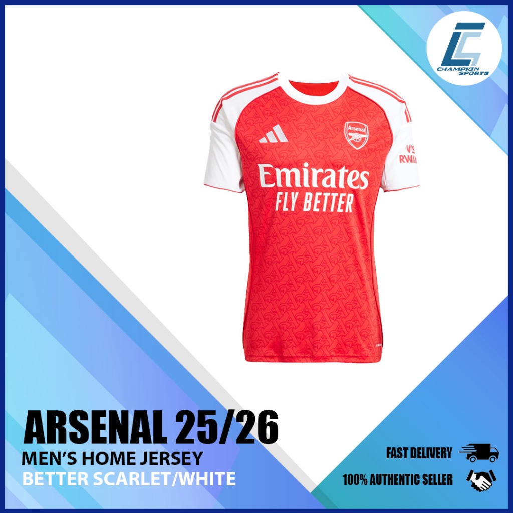 Adidas Men's Arsenal 25/26 Home Jersey (JI9517) | Shopee Malaysia