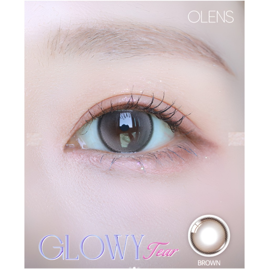 OLENS Glowy Tear One Day–1Colors brown | 13.3mm Daily Colored Contact ...