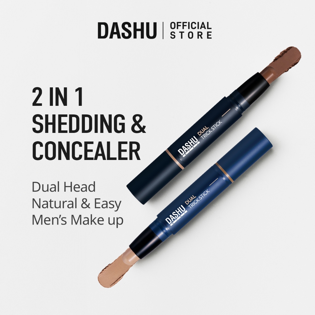 [DASHU] Mens Dual Trick Stick 3.4g (Dual Head Concealer+Shedding, Easy ...