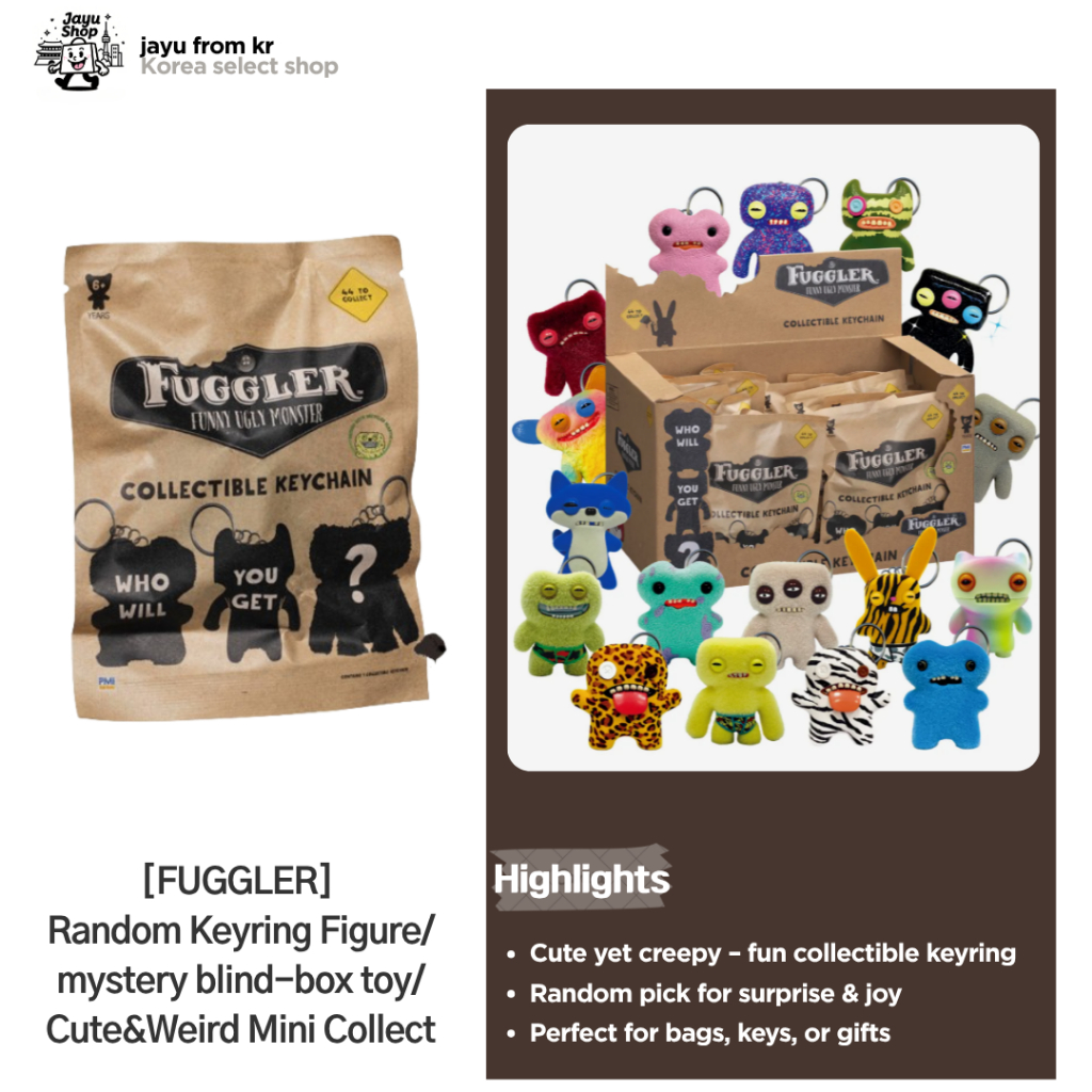 [FUGGLER] Ugly Monster Random Keyring Figure/ mystery blind-box/ Weird ...