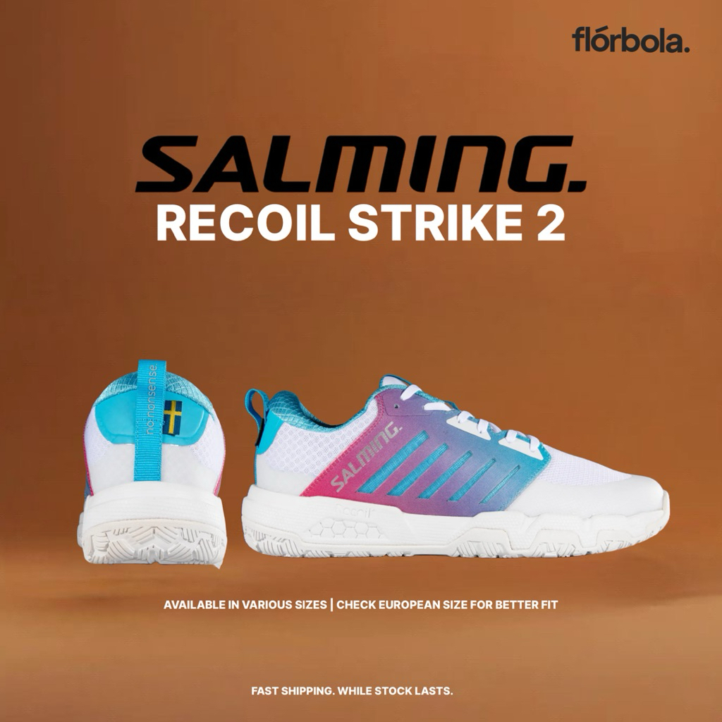 Salming Recoil Strike 2 Indoor Shoes Blue/Pink for Floorball/Handball ...