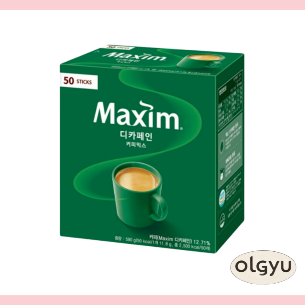MAXIM Decaffeinated Coffee Mix – Korean Instant Coffee (50 Sticks ...