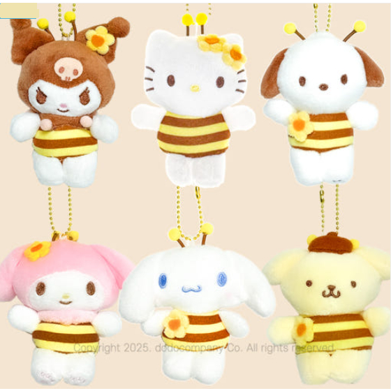 Sanrio Authentic 8cm Kuromi Cinnamoroll Pompom Purin Hello Kitty My Melody Pochacco Honey Bee ...