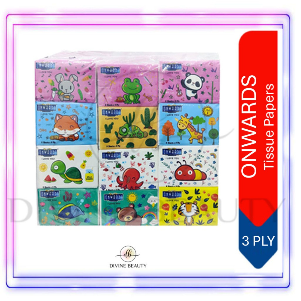 ONWARDS POCKET TISSUE PURE PULP 3 PLY 8s (72 PACK) | Shopee Malaysia