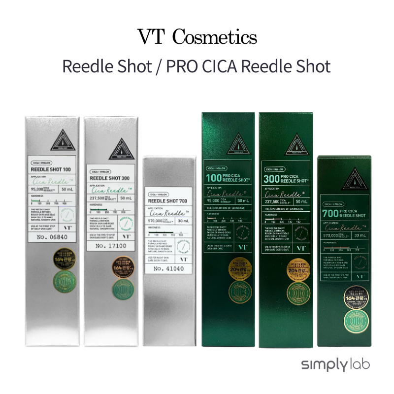VT Reedle Shot Pro Cica Reedle Shot 100/300/700 Cica Collagen, Reti-A Retinol Essence 0.1 ...