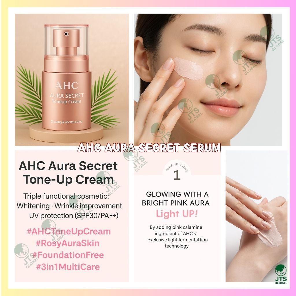 TONE-UP CREAM [AHC] AURA SECRET TONE-UP CREAM SPF30 PA++ [Brightening & UV Block] | Shopee Malaysia