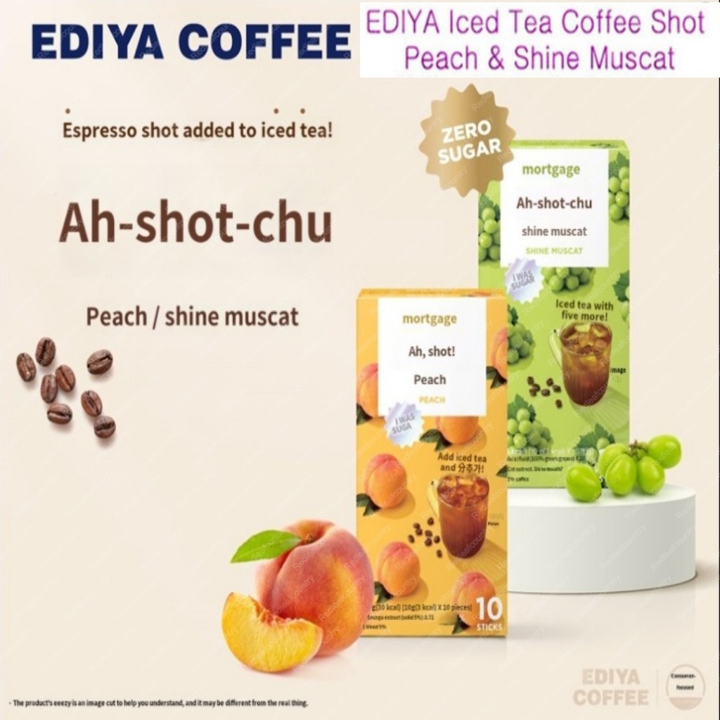 EDIYA Iced Tea Coffee Shot Extra 10 Sticks Peach & Shine Muscat from ...