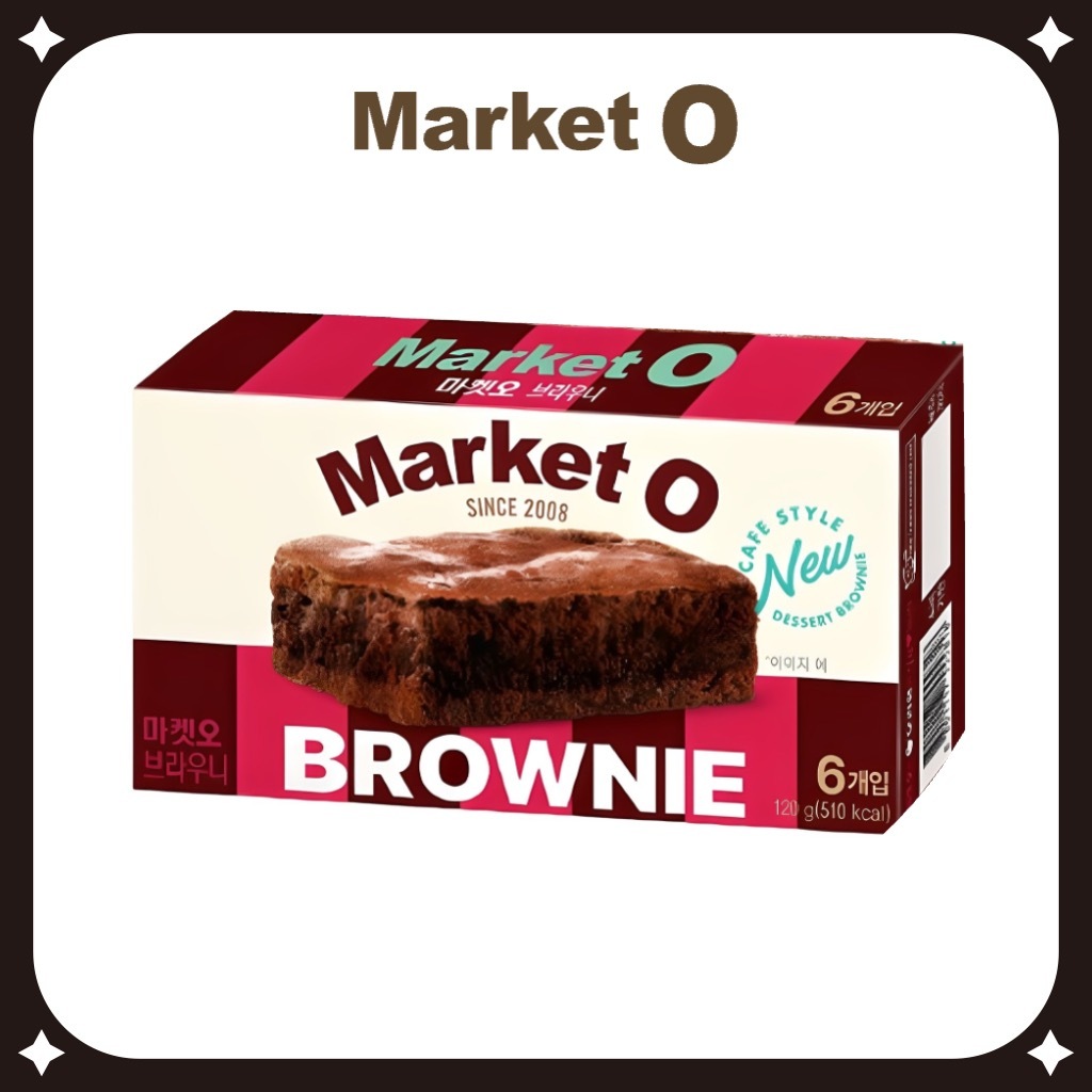Market O / Real Brownie 120g (20g x 6ea) Original, Korean Snack ...