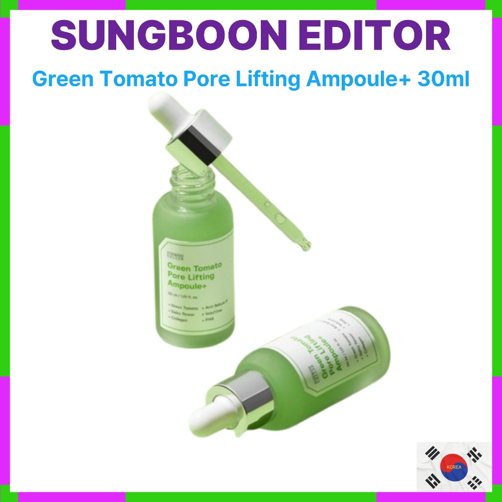 Sungboon Editor Green Tomato Pore Ampoule 30ml - Pore Firming, Pore, Skin Texture Improvement ...