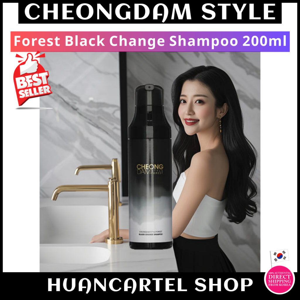 [CHEONGDAM STYLE] Forest Black Change Shampoo 200ml | Natural Gray Hair ...