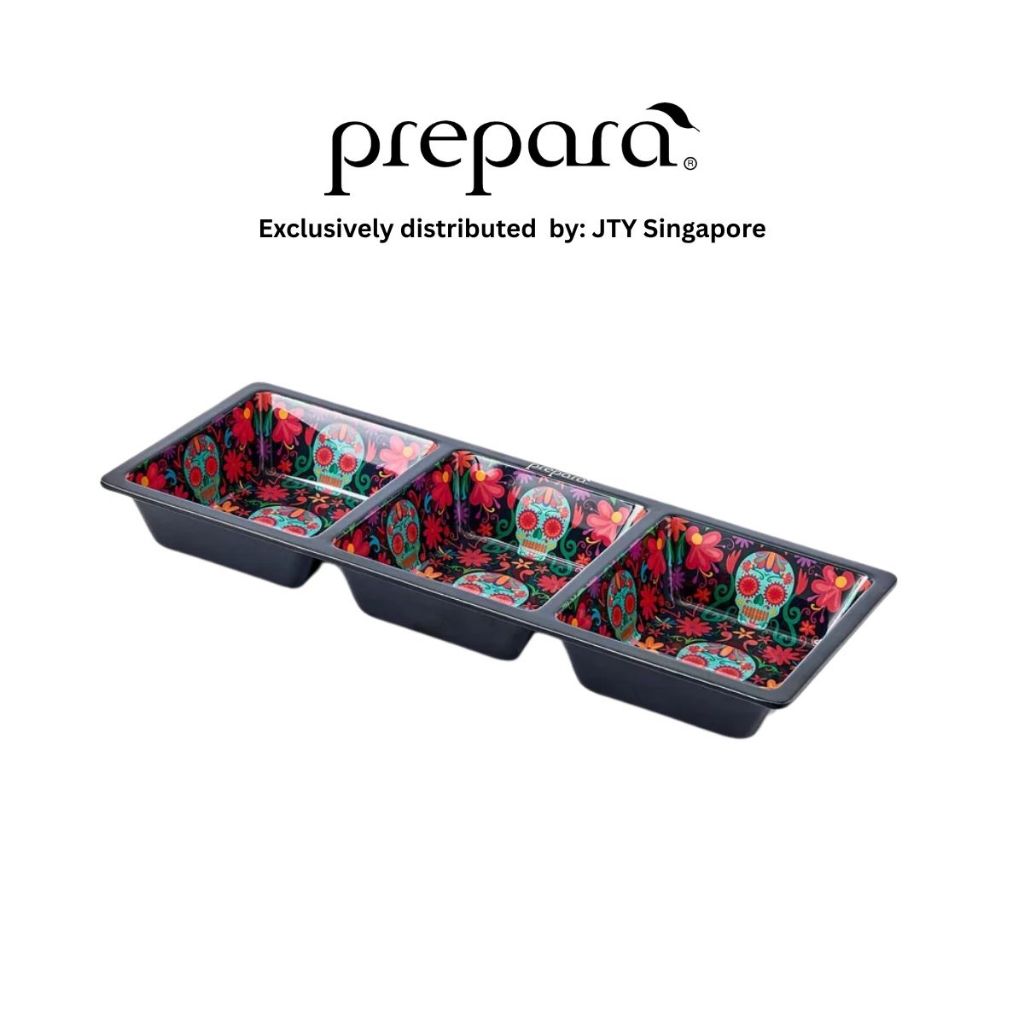 Prepara 3 Section Taco Topping Tray Day of the Dead Edition | Shopee ...