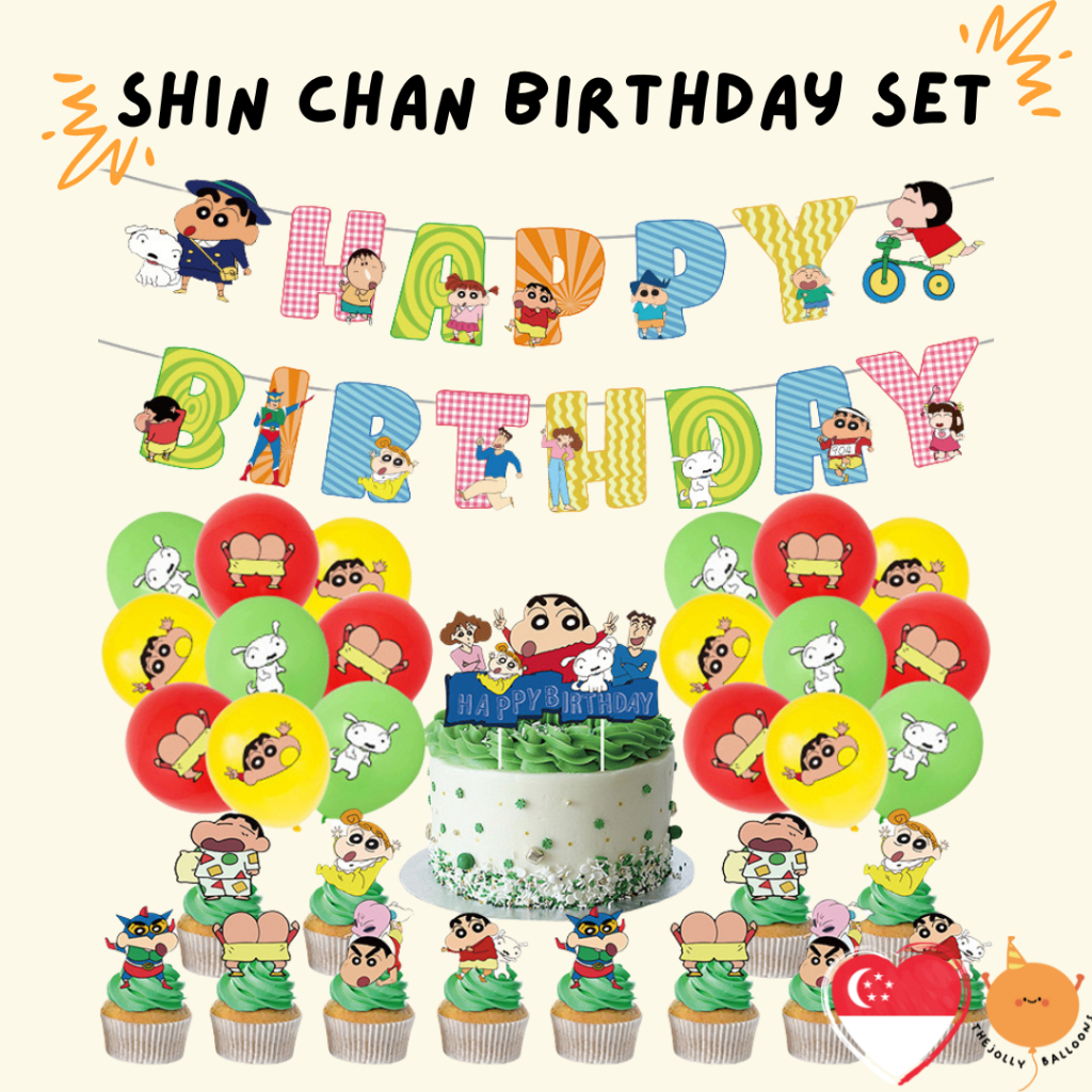 Crayon Shin-chan Theme Birthday Party Decoration Birthday Banner ...