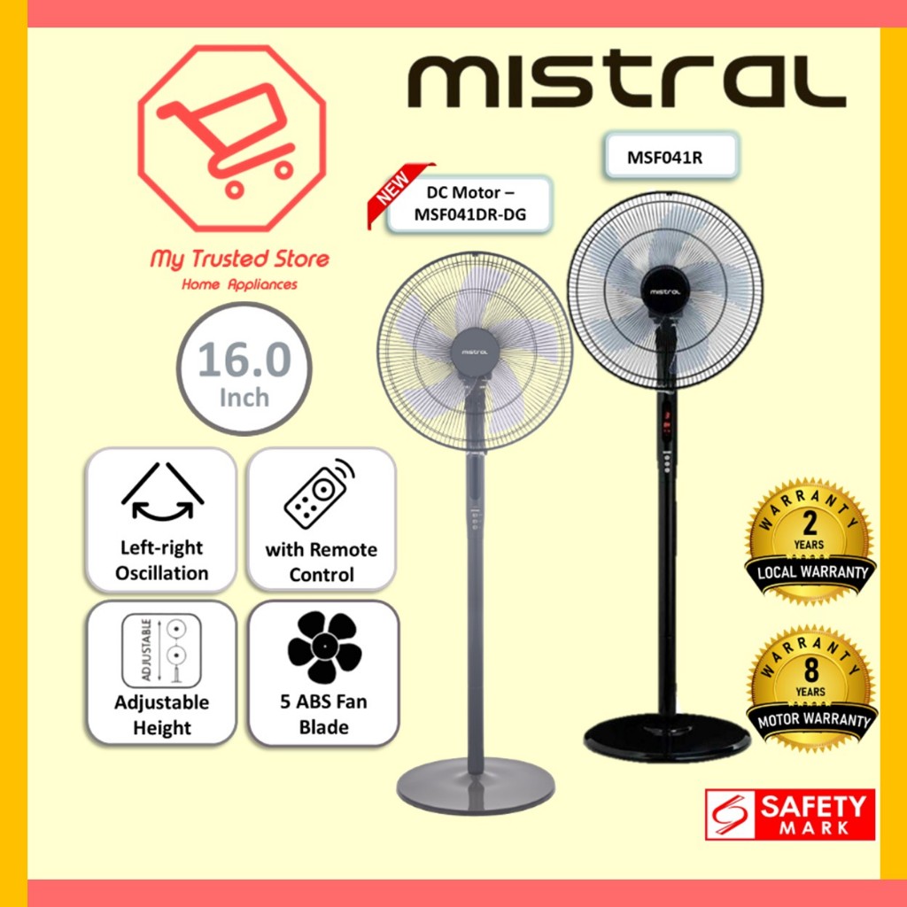 Mistral 16" Stand Fan with Remote Control (MSF041R)/ with DC motor ...