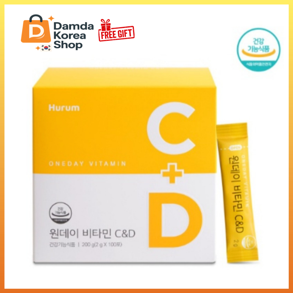 [Hurum] One Day Vitamin C+D 2g x 100 Sticks – K-Health Supplement for ...