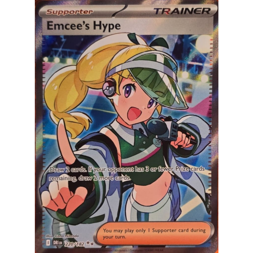English Pokemon Card Emcee ́s Hype – 220/182 - - Destined Rivals ...