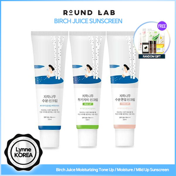 ROUND LAB Birch Juice Moisturizing / Tone Up / Mild Up Sunscreen 50ml ...