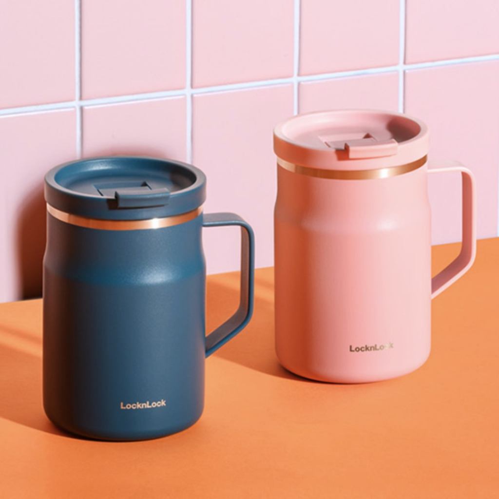 LocknLock Metro Airtight Mug 475ml Stainless Steel 304 BPA Free Silent ...