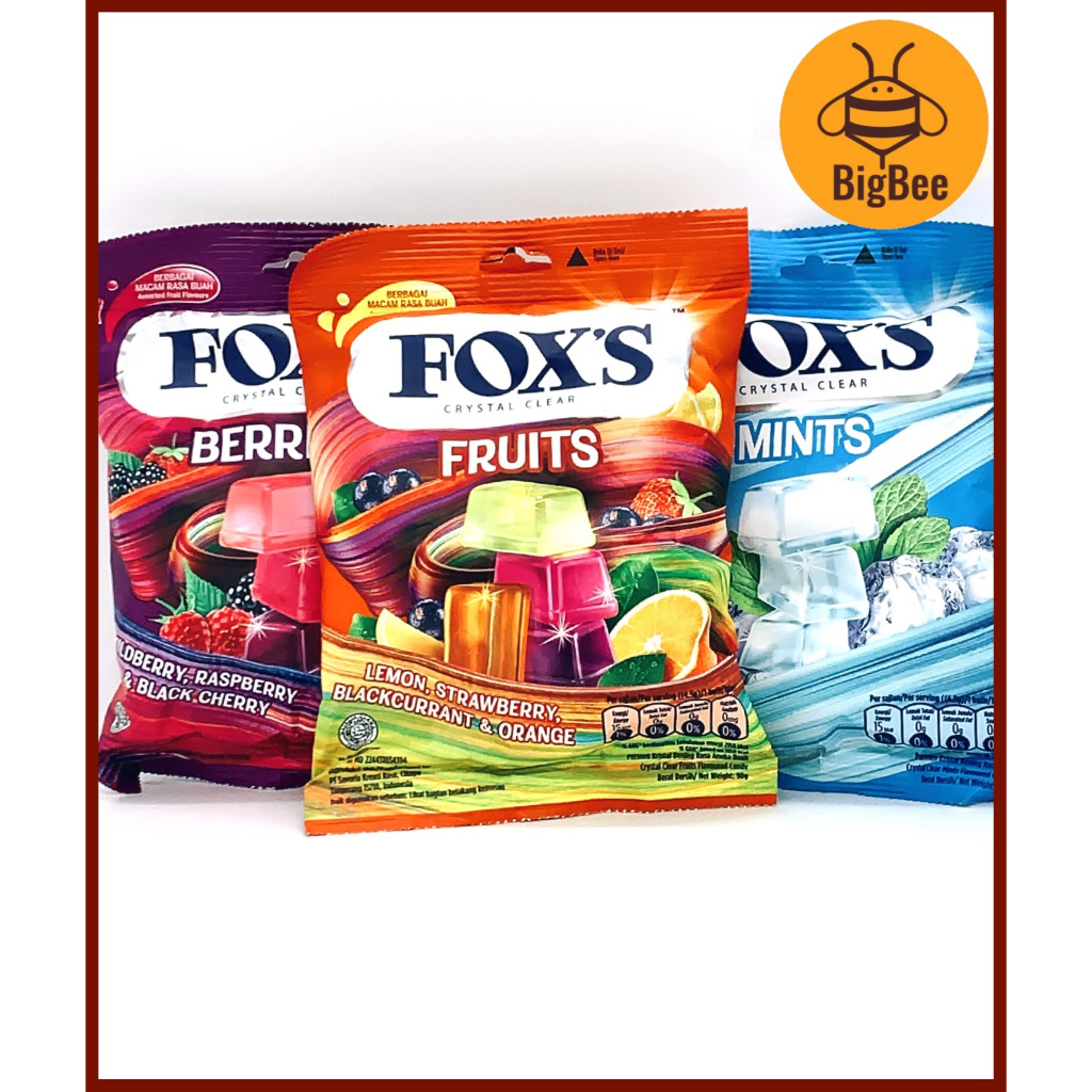 Fox's Crystal Clear Candy - 90g / pkt Mints / Fruits / Berries Flavour | Shopee Malaysia