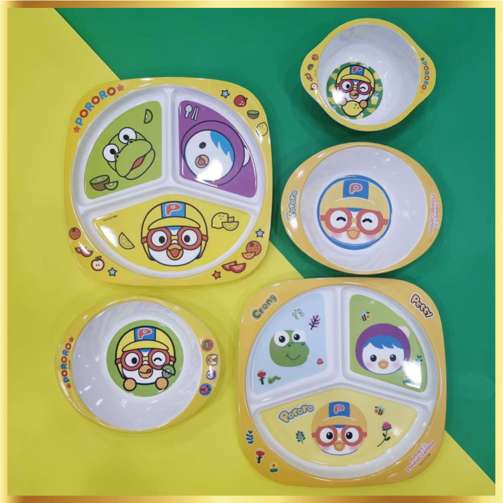 Pororo Divided Plate & Bowl for Kids | Shopee Malaysia
