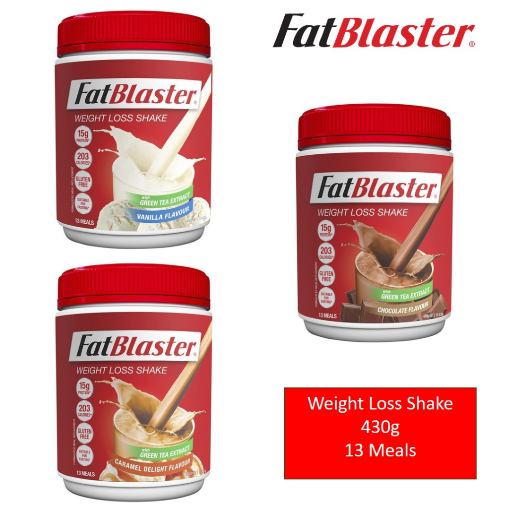 Naturopathica Fatblaster Less Sugar Weight Loss Shake 430g (Chocolate ...