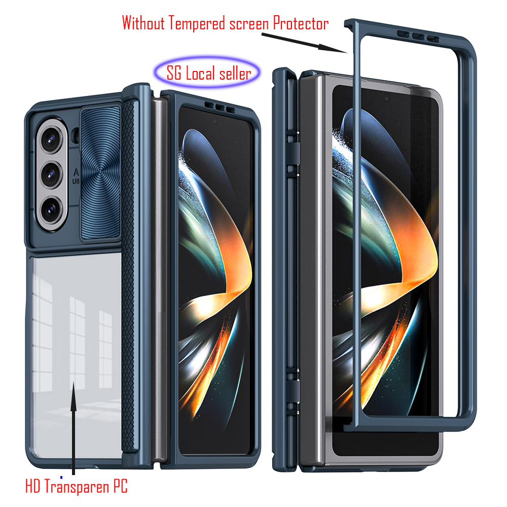 For Samsung Galaxy Z FOLD 5 ZFOLD5 HD Transparency Case with Hinge ...