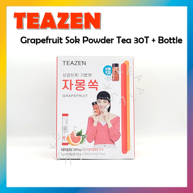 [TEAZEN] Bottle + Grapefruit Sok Powder Tea 5g X 30T | Shopee Malaysia