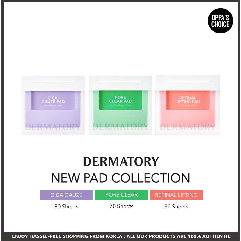[NEW] DERMATORY NEW PAD COLLECTION (CICA GAUZE PAD, PORE CLEAR PAD ...