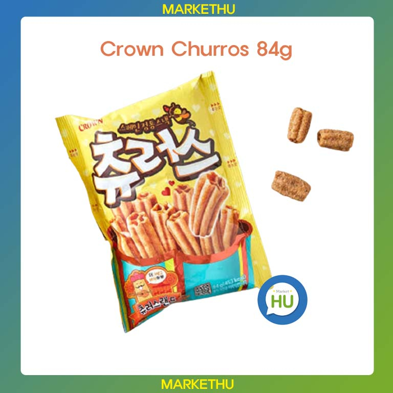 [CROWN] Churros Original 84g/Crispy Korean snack | Shopee Malaysia