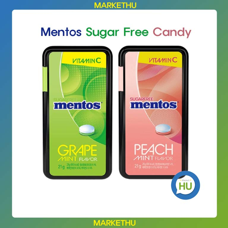 Mentos Sugar Free Mint Candy 21g 2 Flavors Peach, Grape/Korean Sweets | Shopee Malaysia