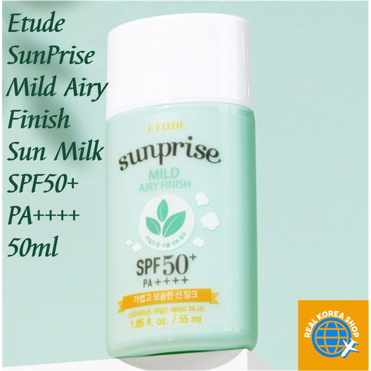 [Korea Made] [Etude] SunPrise Mild Airy Finish Sun Milk SPF50+ PA++++ 55ml | Shopee Malaysia