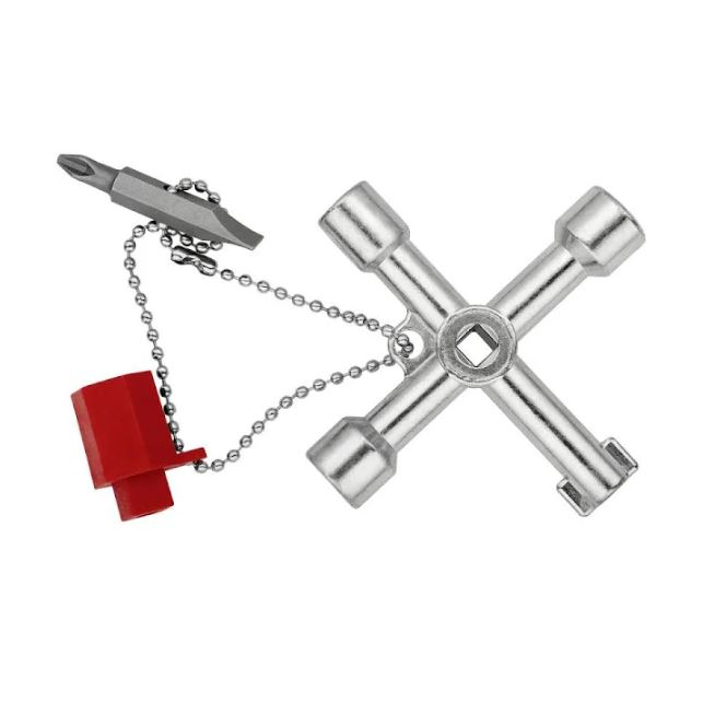 SHOWY Cross 4 Ways For Multi Purpose Triangle Wrench Plumber Keys (2459 ...