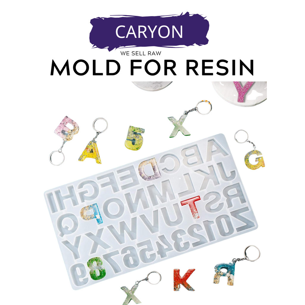 CaryOn Generic Alphabetical and Numeric Mold Flexible DIY Epoxy Resin ...
