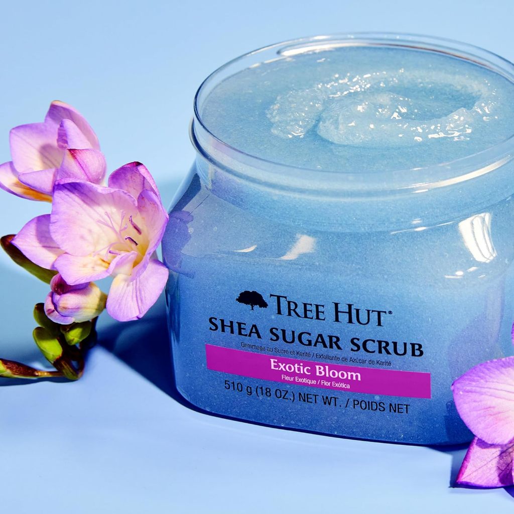 Tree Hut Exotic Bloom Shea Sugar Scrub - Natural Exfoliating ...