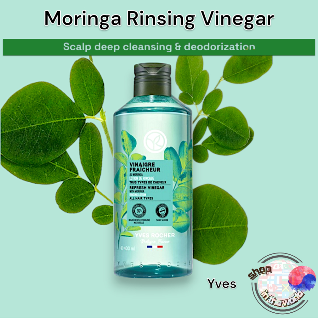 Yves Rocher MORINGA RINSING VINEGAR 400ml Refresh Vinegar with Moringa ...