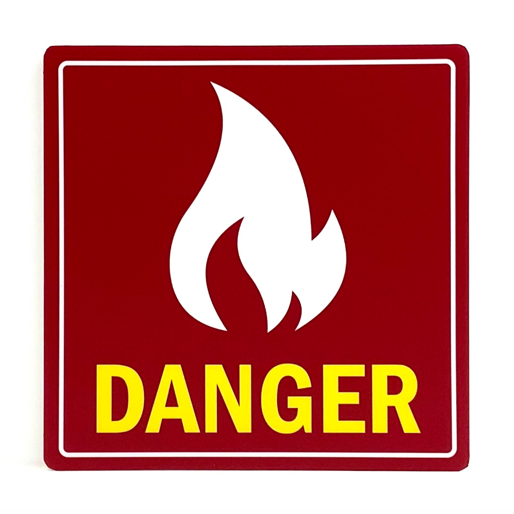DANGER SIGN/SIGNAGE | 148mm x 148mm | EMERGENCY SIGN, FIRE SIGN, BEWARE ...