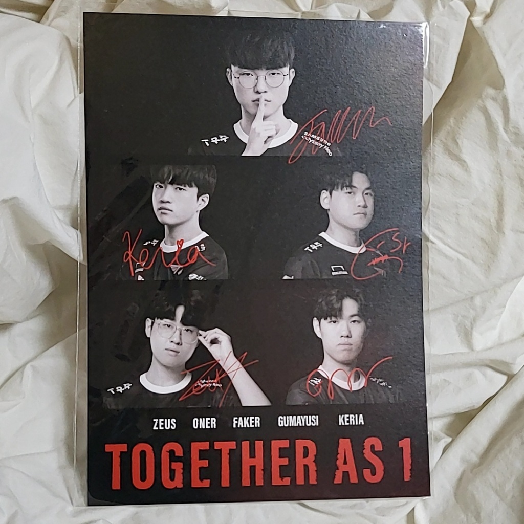 [Official goods] T1 2023 Worlds Edition faker team A4 size Poster | Shopee Malaysia