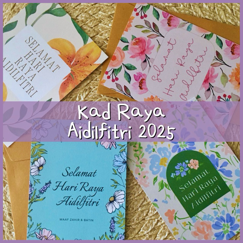 KAD RAYA AIDILFITRI 2025 - KAD RAYA BUNGA | Shopee Malaysia