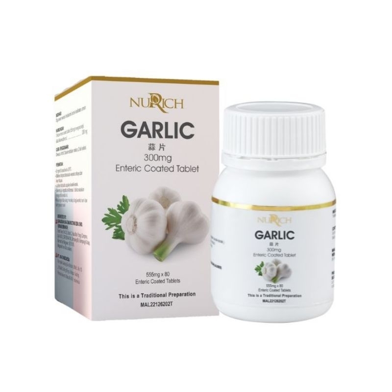 NURICH GARLIC 300MG ENTERIC COATED TABLET [MAL22126202T]+ 🎁 | Shopee ...