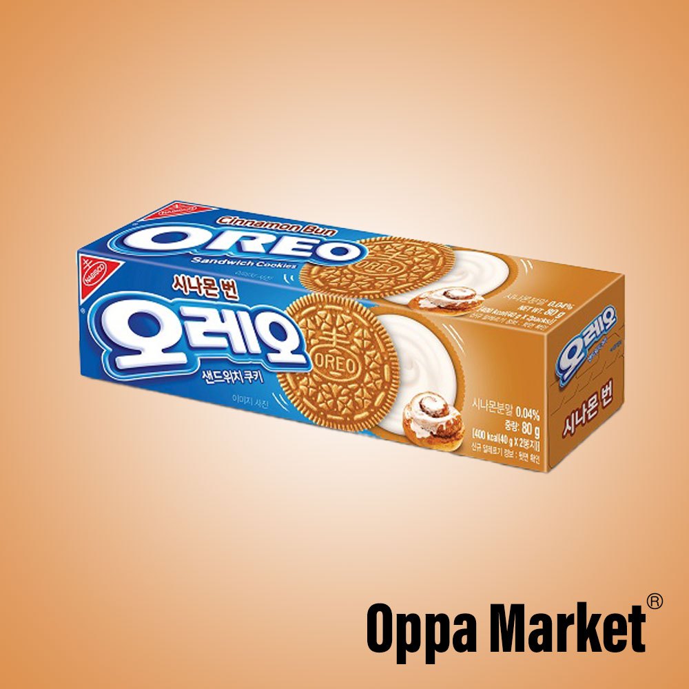 New Oreo Korean Cinnamon Bun Cream Flavor 80g | Shopee Malaysia