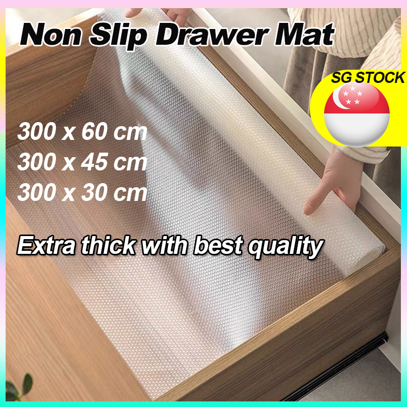 EXTRA THICK Non Slip Drawer Mat Plastic Shelf Liner Cabinet Pad Rubber ...