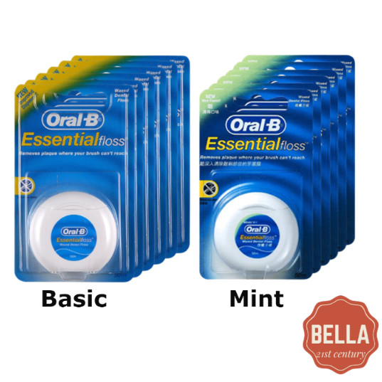[Oral-B] Essential Floss 50m 6p (Basic/Mint) | Shopee Malaysia