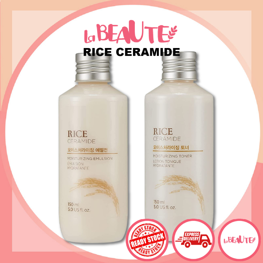 The Face Shop Rice Ceramide Moisturizing Toner 150ml / Emulsion 150ml ...