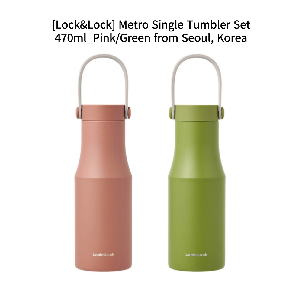 [LocknLock] Metro Single Tumbler Set 470ml_Pink/Green from Seoul, Korea ...