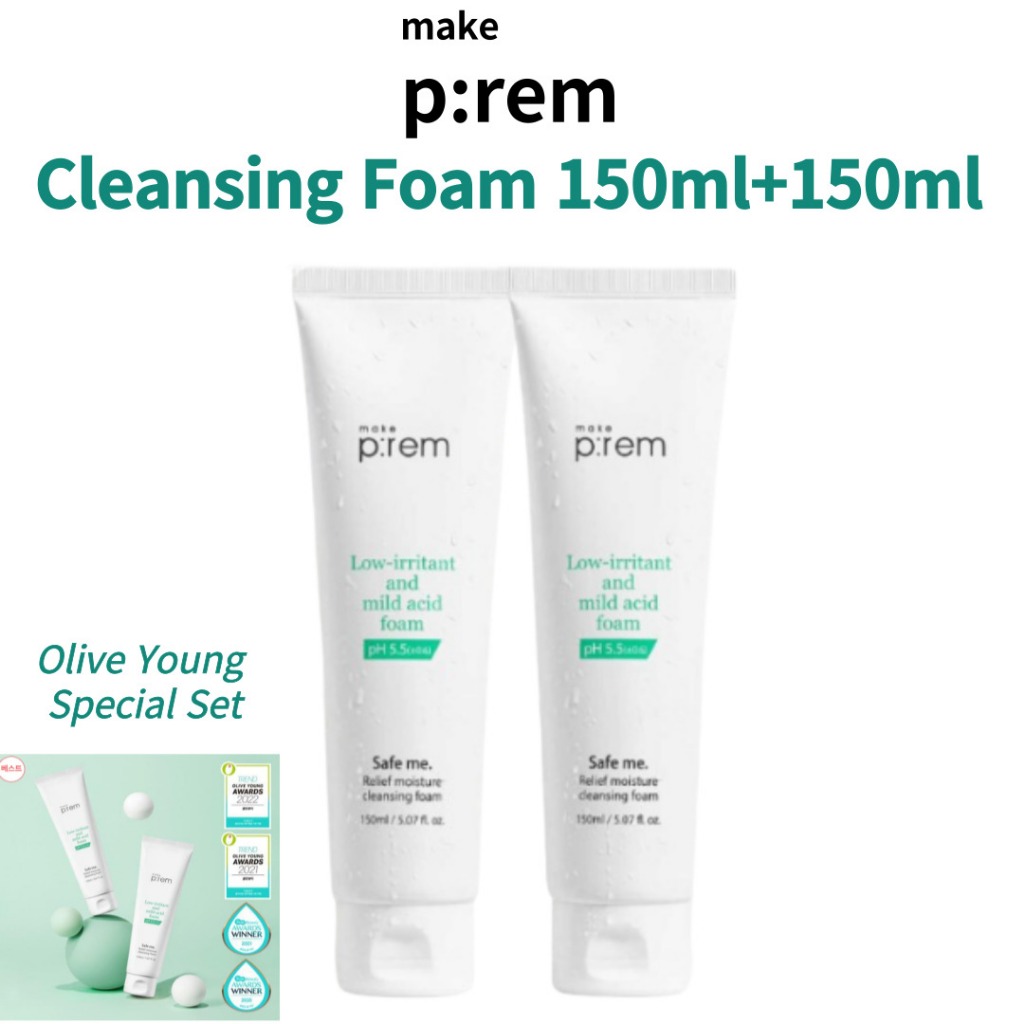 [make p:rem]make p:rem Safe Me Relief Moisture Cleansing Faom (150ml ...